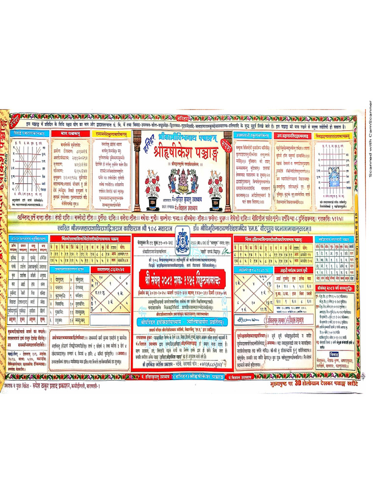 2081 श्री हृषीकेश पंचांग 2024 25 SM75 rotated | PDF