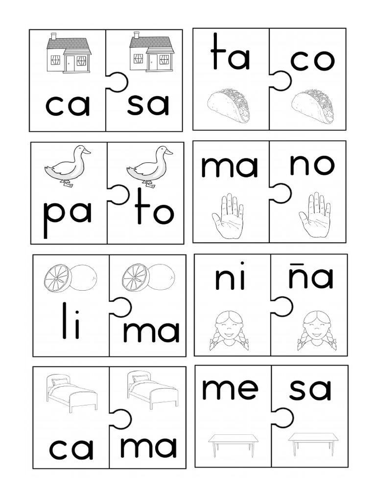 Rompecabezas Sílabas | PDF