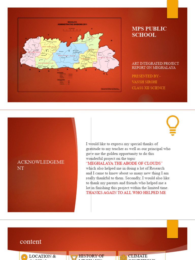 Aet Integrated Project On Meghalaya | PDF