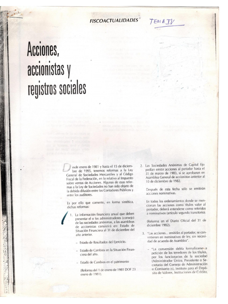 Acciones | PDF