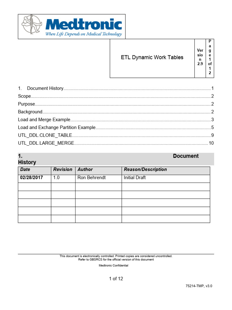 ETL Dynamic Work Tables | PDF | Data | Software