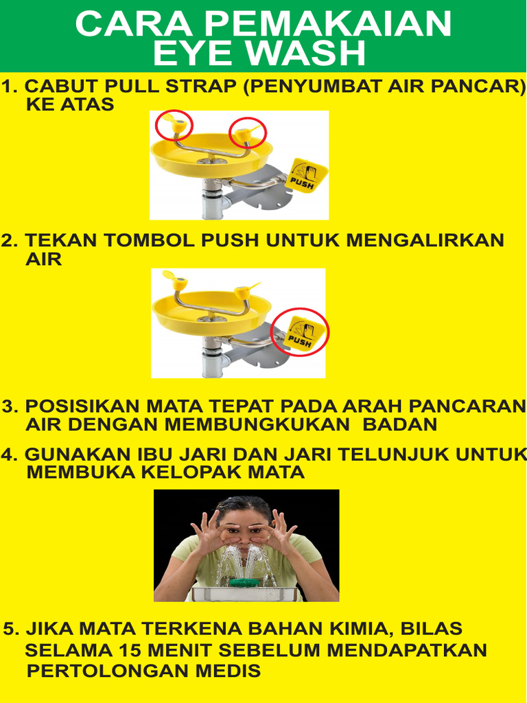 Penggunaan Eyewash | PDF | Pengembangan Diri | Kesehatan Holistik