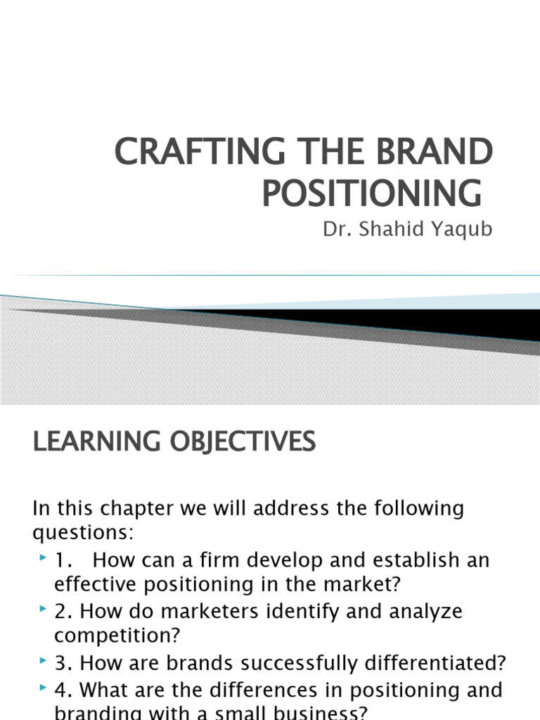 Crafting The Brand Positioning | Download Free PDF | Brand | Marketing