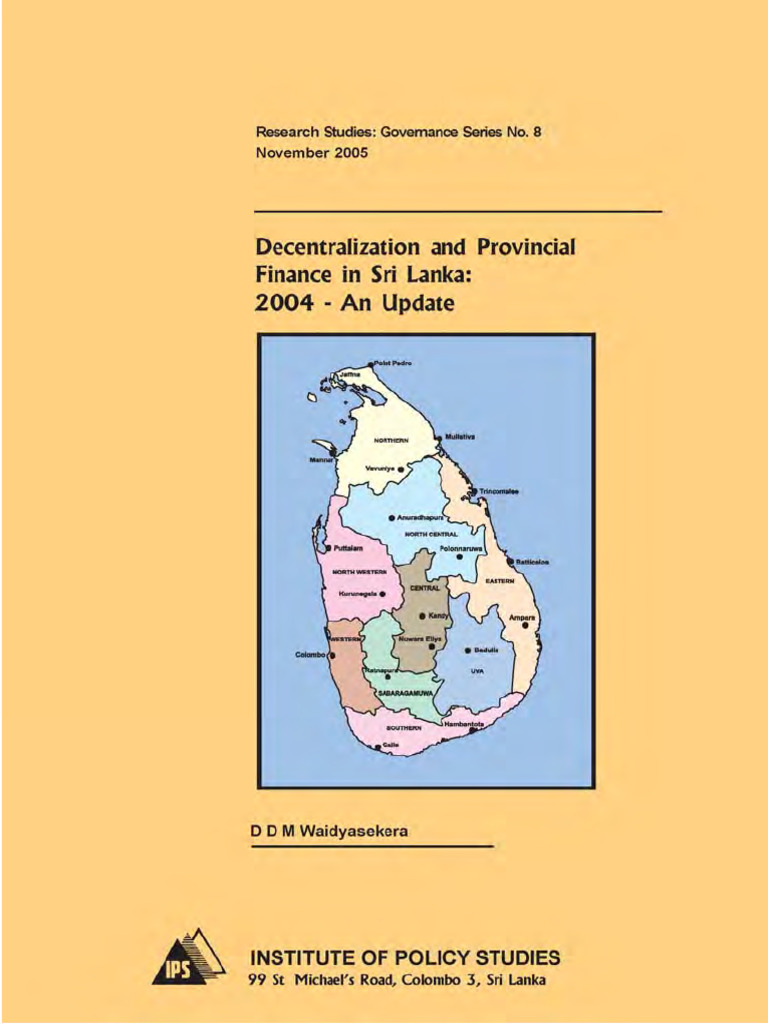 Sri Lanka's Provincial Finance Analysis | PDF | Taxes | Government Spending