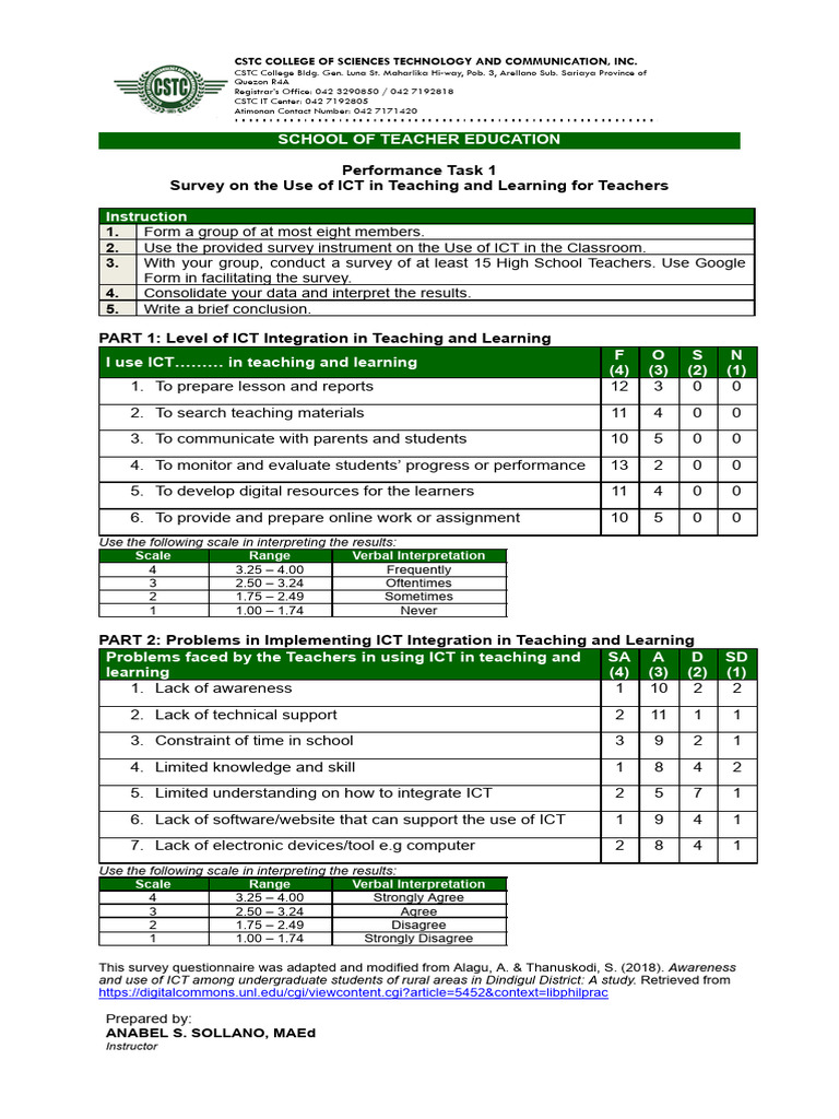Group 3 - Performance Task 1 | PDF | Educational Technology ...