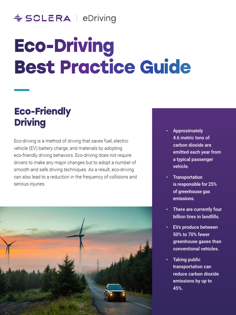 EcoDrive Best Practice Guide US | PDF | Electric Vehicle | Fuel Economy In Automobiles