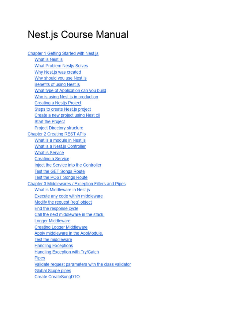 Nestjs Course Manual Haider Malik | PDF | Modular Programming ... Nestjs Course Manual Haider Malik | PDF | Modular Programming ...