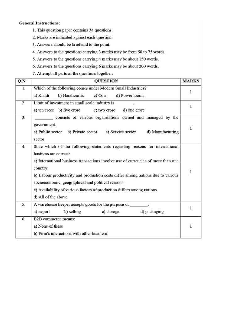 BST Full Test Paper | PDF