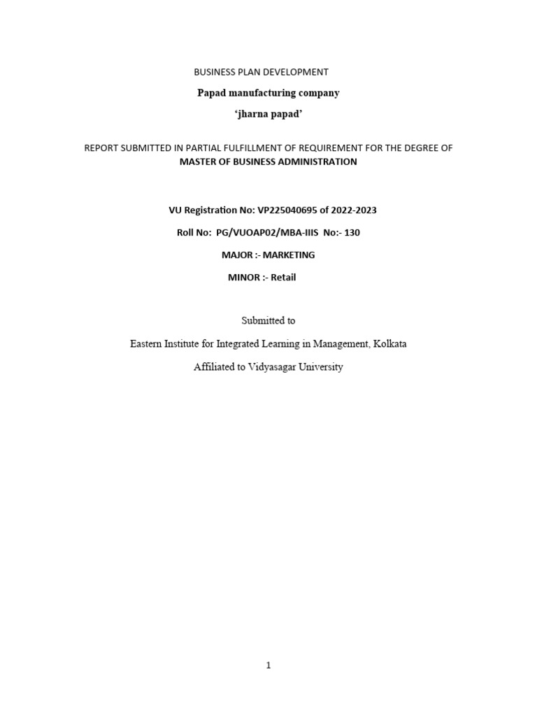 BPD Project On Papad | Download Free PDF | Retail | Brand