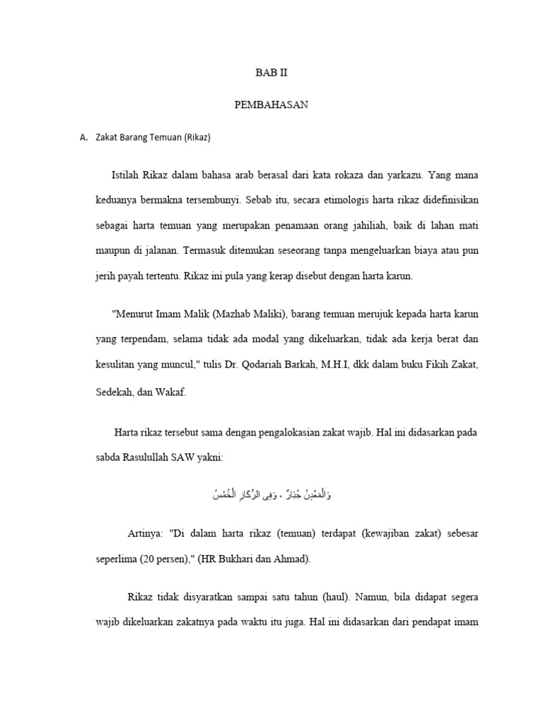 Zakat Harta Rikaz | PDF