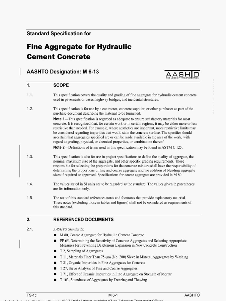 Aashto M6-2013 | PDF