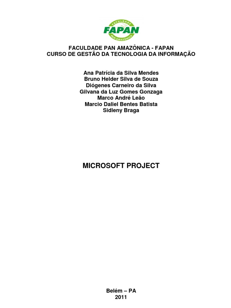 MS Project | PDF | Gestão de projetos | Microsoft