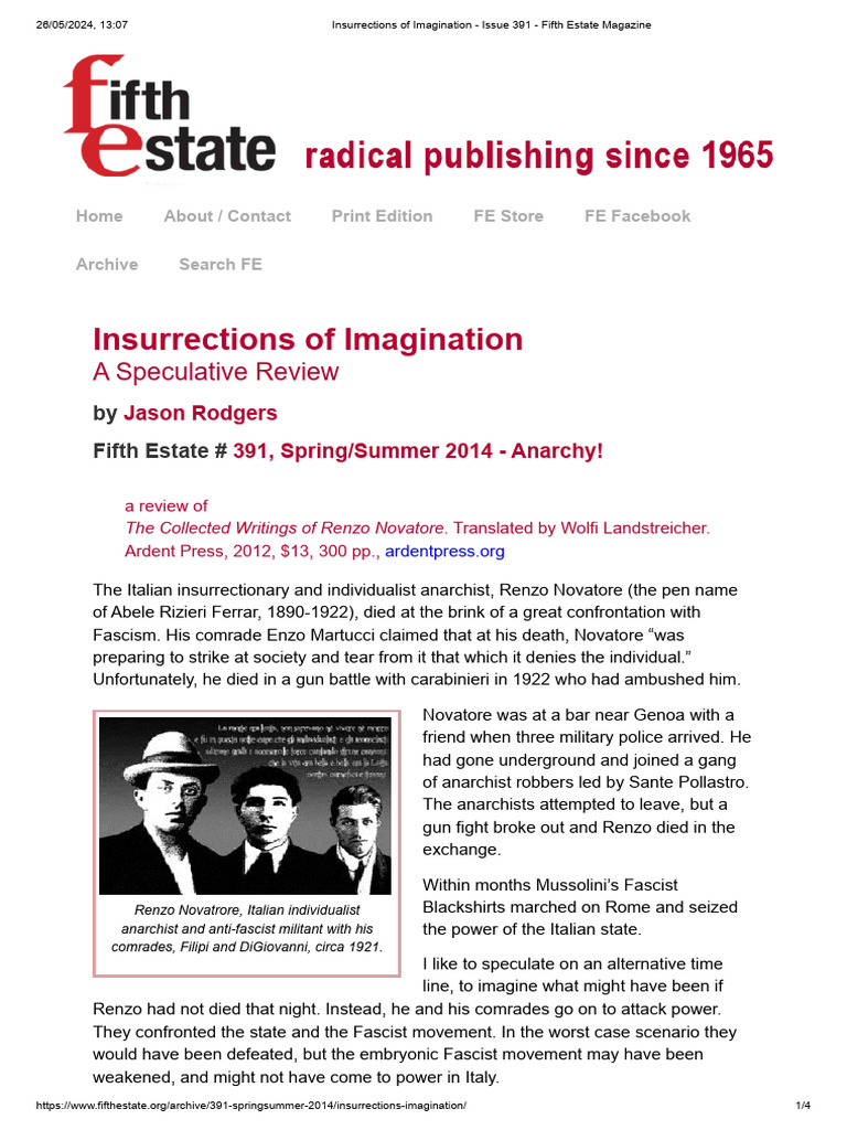 Jason Rodgers - Insurrections of Imagination - Issue 391 - Fifth Estate ...