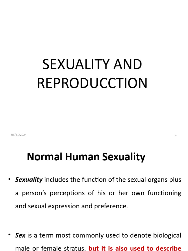 Understanding Sexuality and Reproduction | PDF | Human Sexuality ...