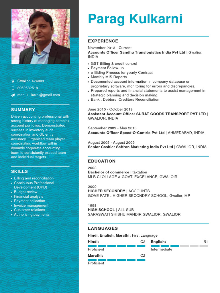Resume Parag Kulkarni | PDF | Business | Business Economics