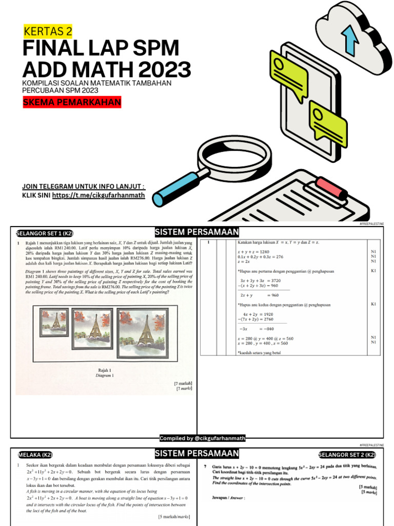(Skema) Final Lap Add Math K2 2023 | PDF