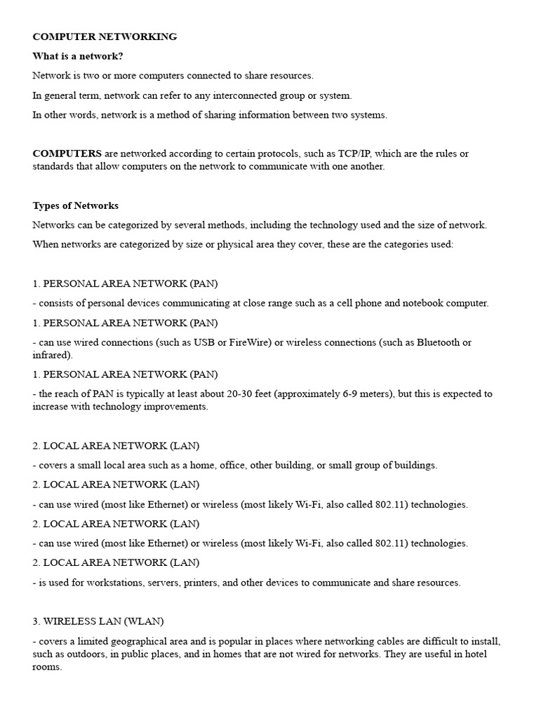 Q4 - Topic 1 | PDF | Computer Network | Local Area Network
