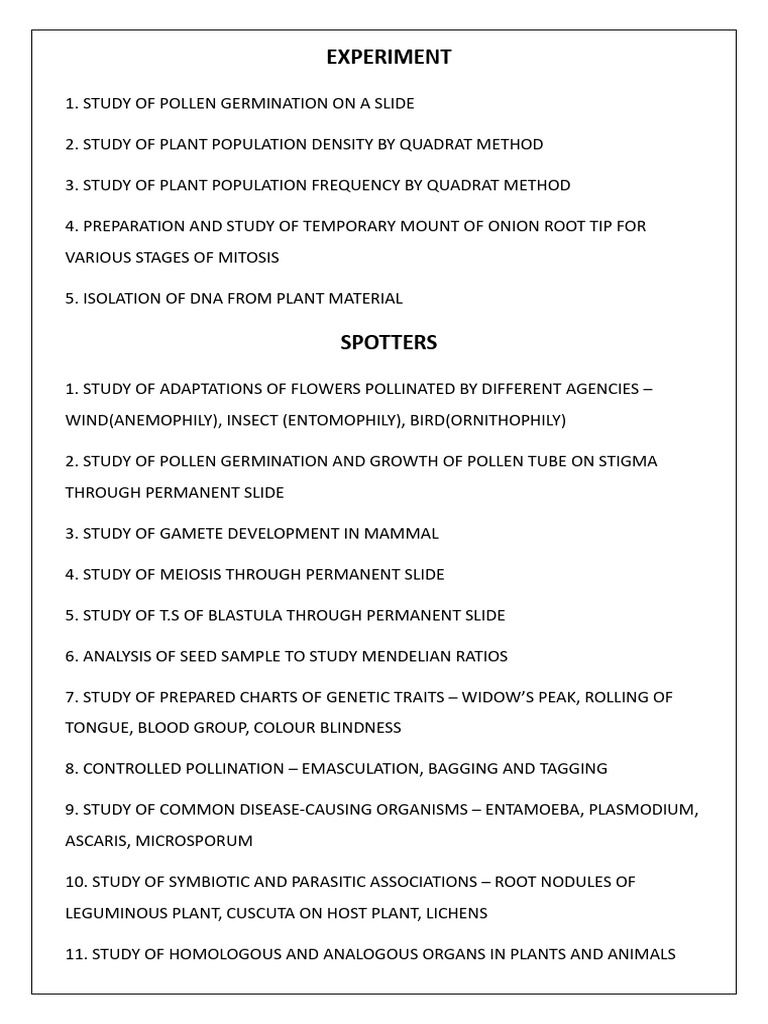Biology Record | Download Free PDF | Flowers | Pollination