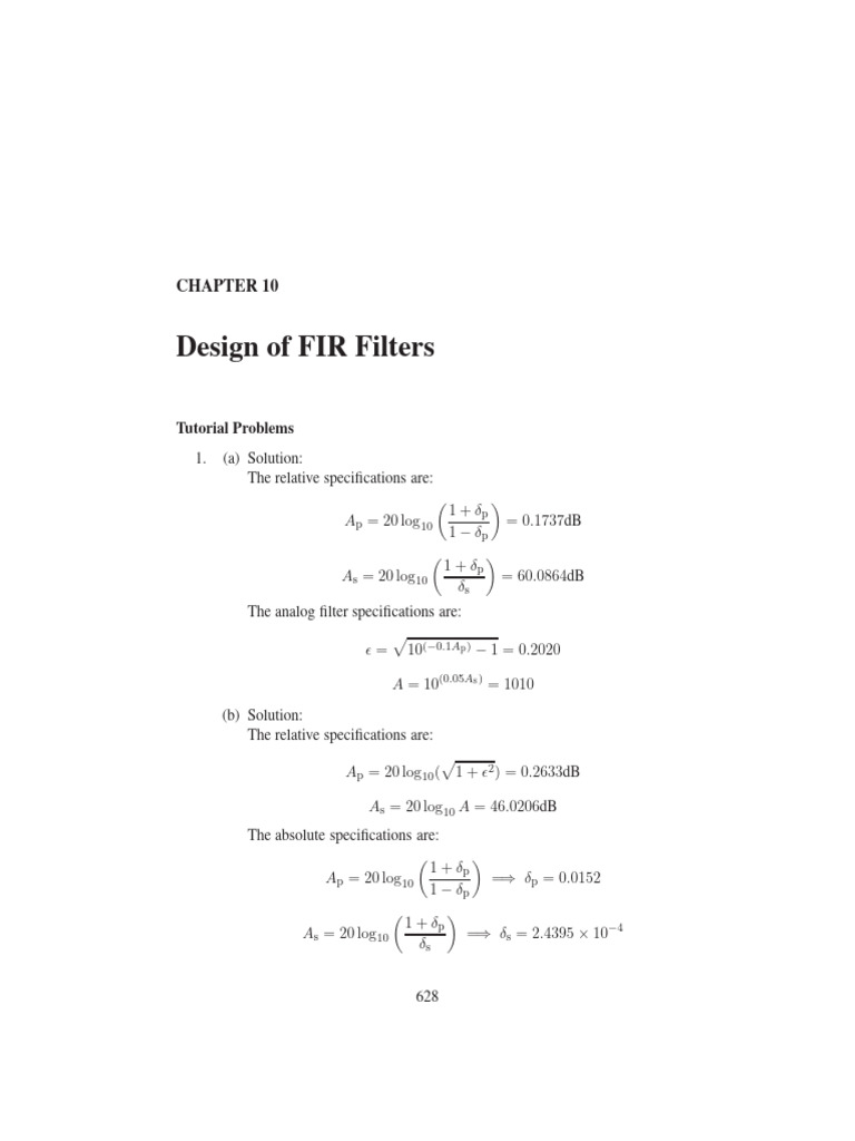 Adsp Ism Chapt10 | PDF | Decibel | Control Theory