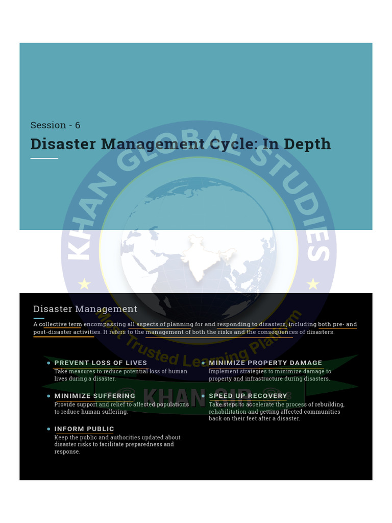 Disaster Management - Session 6 | PDF | Emergency Management | Hazards