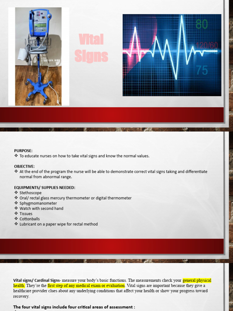 Vital Signs | Download Free PDF | Health Care | Physiology