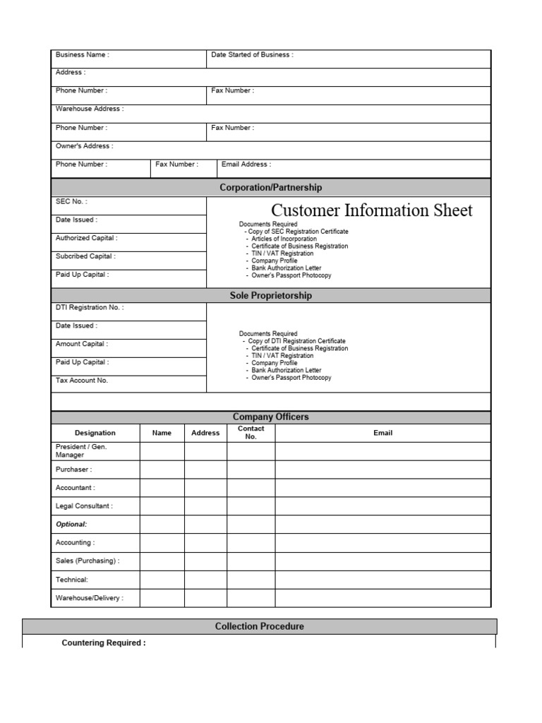 Customer Information Sheet | PDF | Banks | Cheque