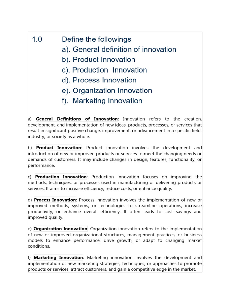 Tutorial 1 | Download Free PDF | Innovation | Marketing