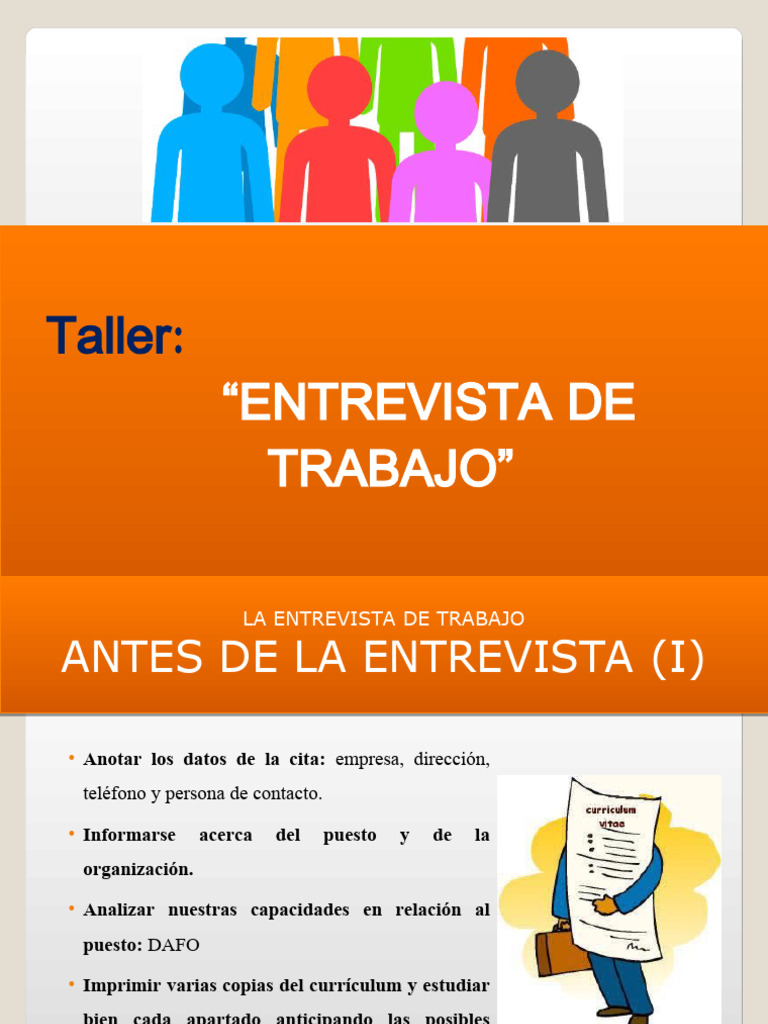 Presentacion Entrevista Trabajo | PDF | Entrevista de trabajo ...
