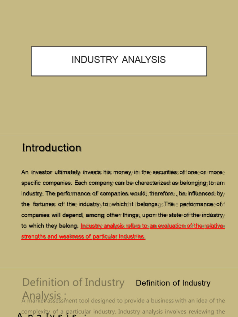 Industry Analysis | PDF | Economics | Economies