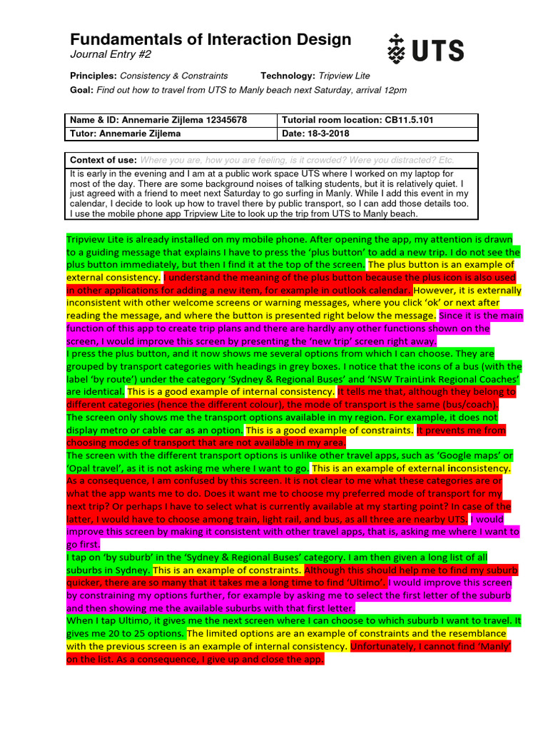 Journal - Entry - 2 - Consistency and Constraints | PDF | Bus