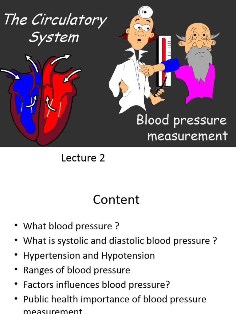 Lecture 2-Blood Pressure Measurement | PDF | Blood Pressure | Diastole