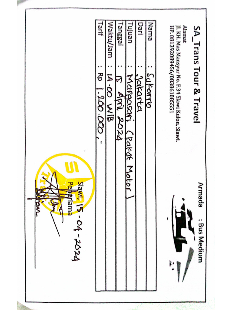 Nota Pengiriman Motor | PDF