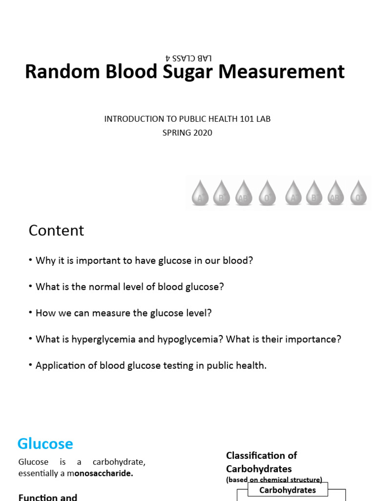 Lecture 4 - Blood Sugar | PDF | Glucose | Carbohydrates