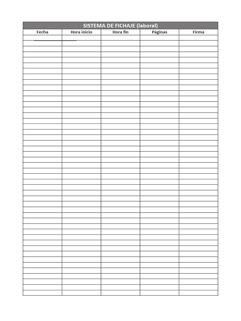 Sistema De Fichaje Pdf