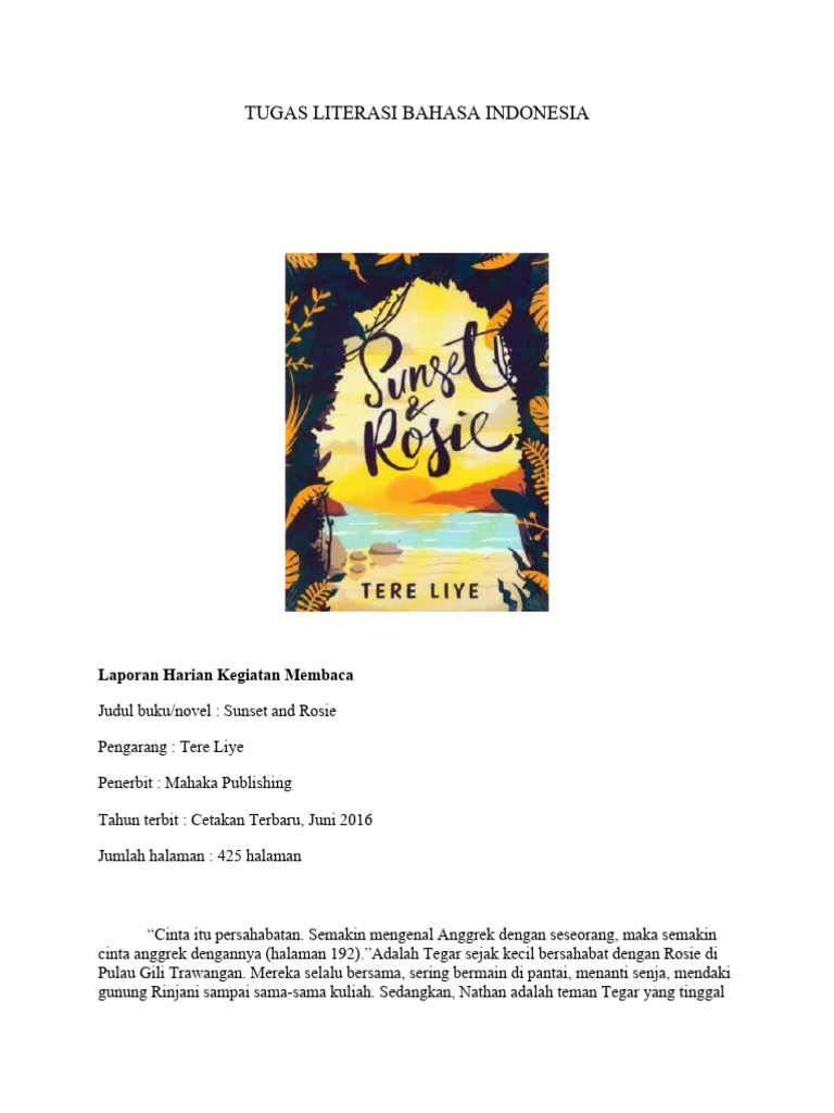 Literasi - Sunset and Rosie | PDF