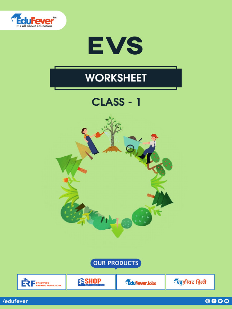 Class 1 EVS Worksheet 7 | PDF