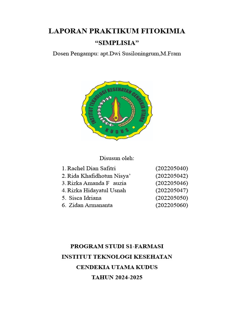 Laporan Praktikum Fitokimia | PDF