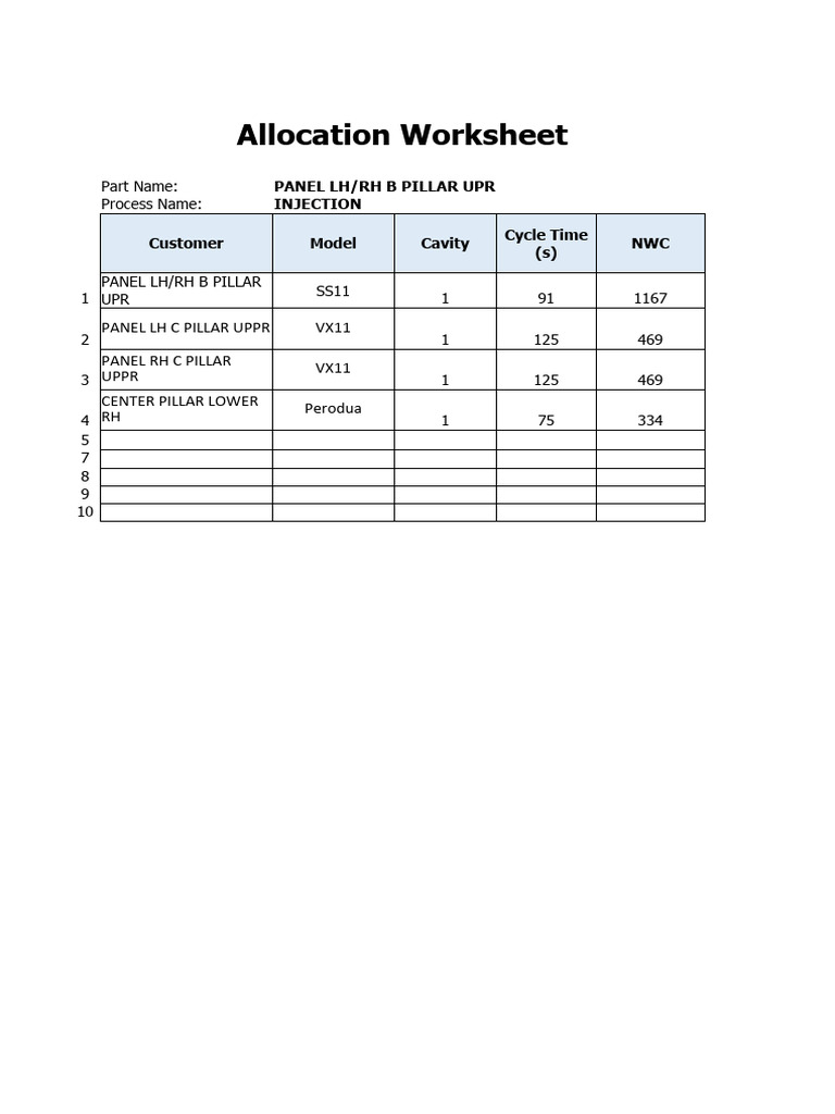 Allocated Time Calculation (Was) | PDF | Private Transport | Automotive ...