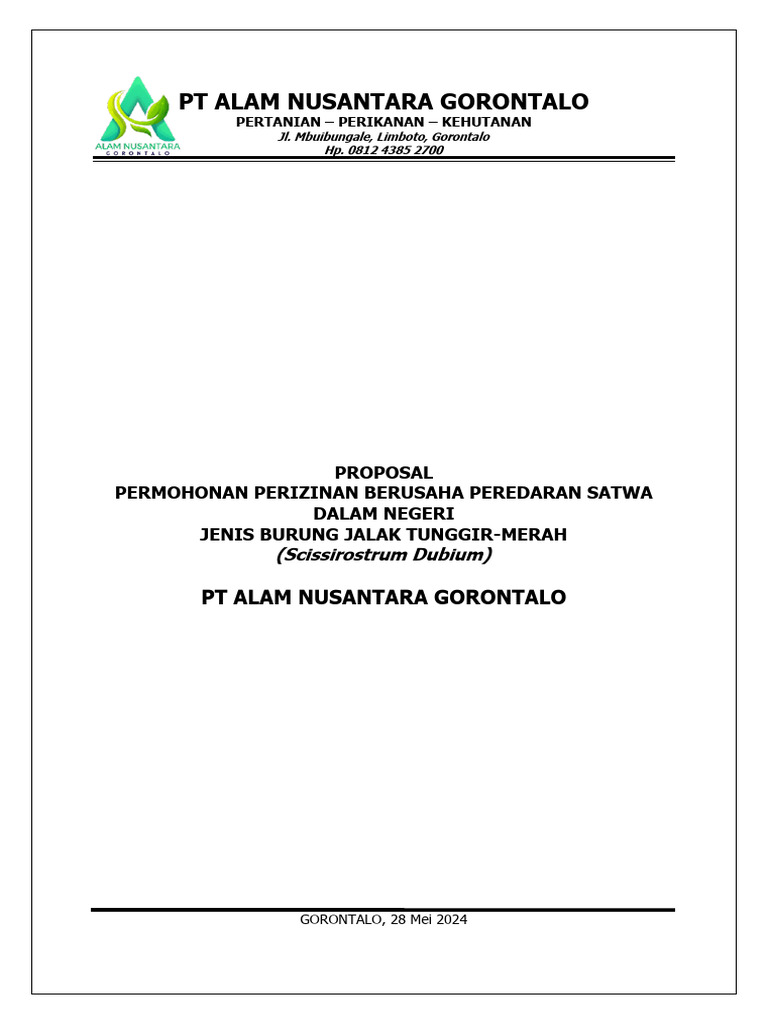 Proposal Alam Nusantara1 | PDF