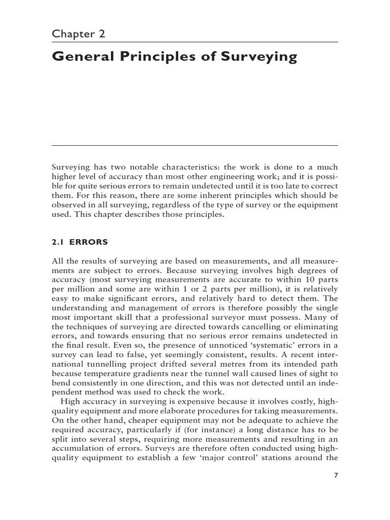General Principles of Surveying | PDF | Errors And Residuals | Surveying
