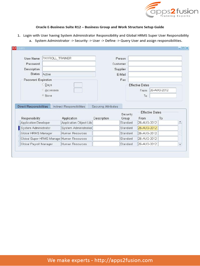 Oracle HR and Payroll Setup | Download Free PDF | Button (Computing) | Computing
