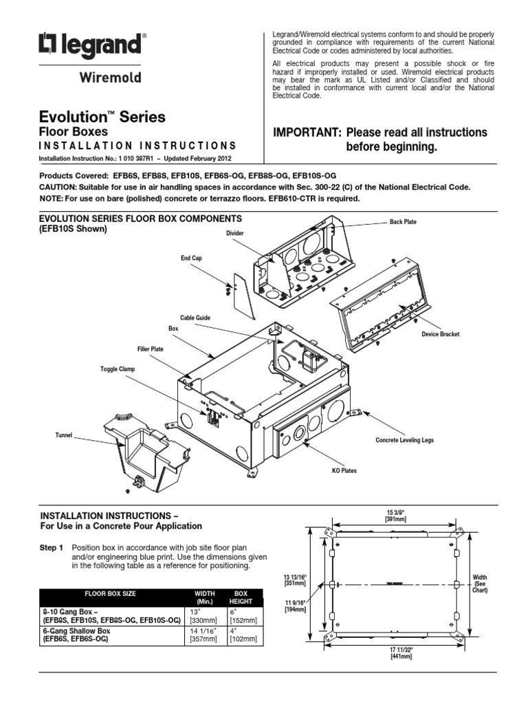 Efb6s Og Installationmanual | PDF | Screw | Manufactured Goods