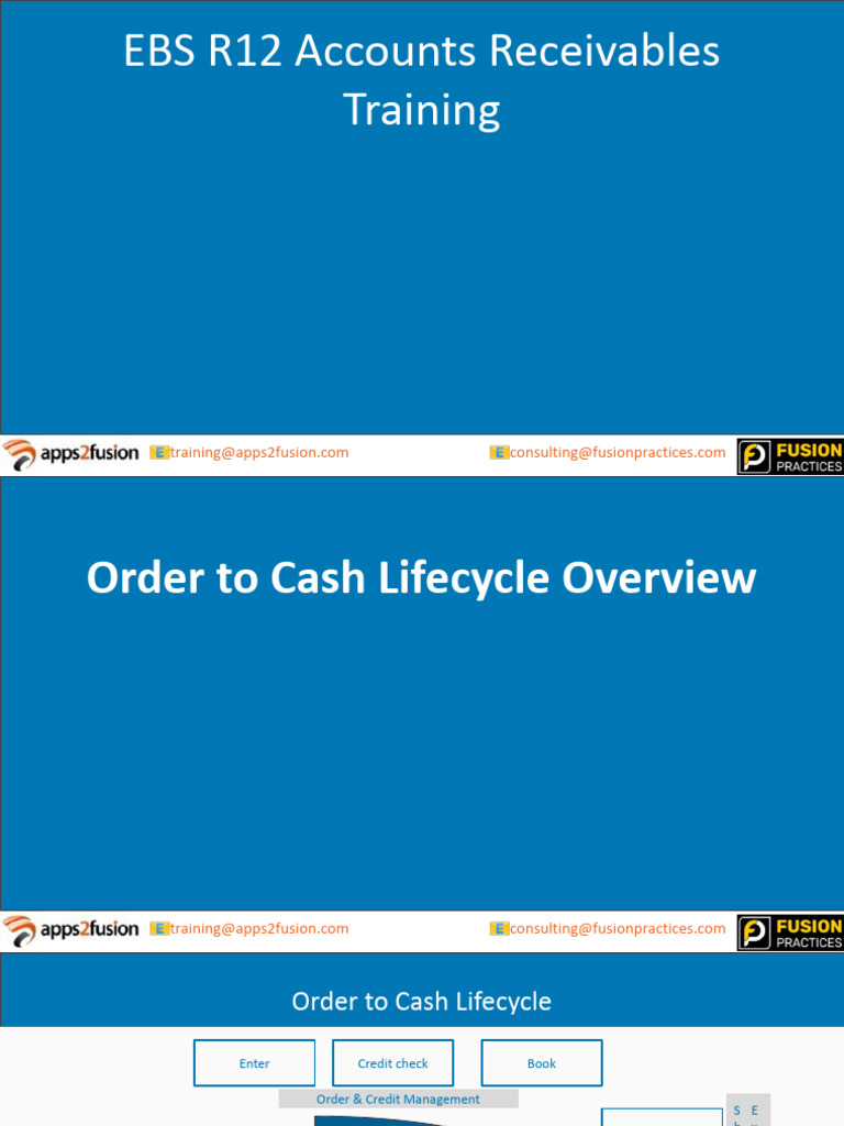 EBS R12 Accounts Receivables Training | PDF | Receipt | Banks