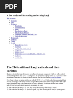 214 Chinese Radical Meaning List | PDF