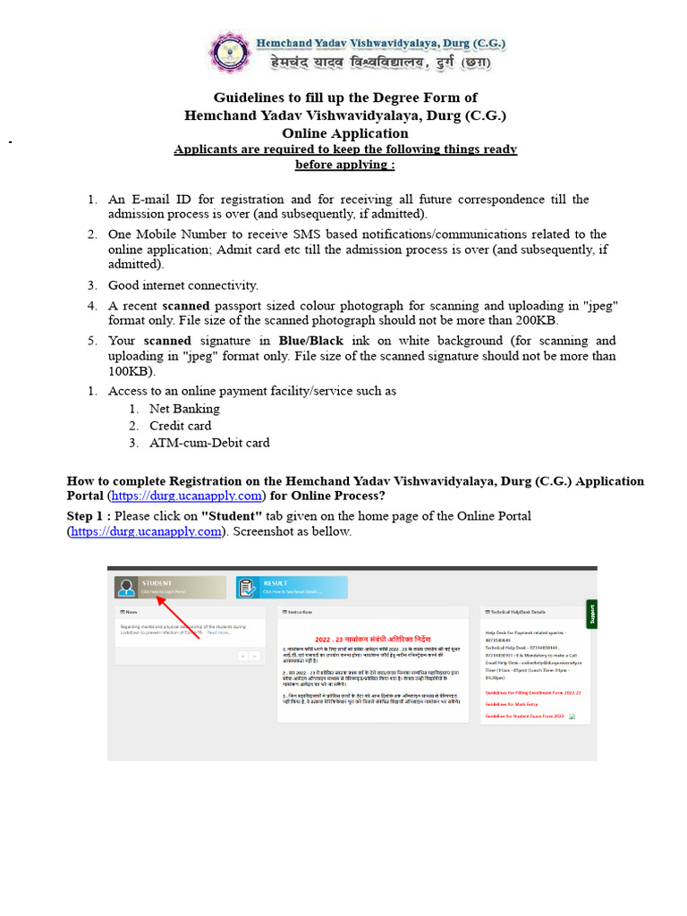 HYU Guideline For Degree 2023-24 | PDF | Online And Offline | Credit Card