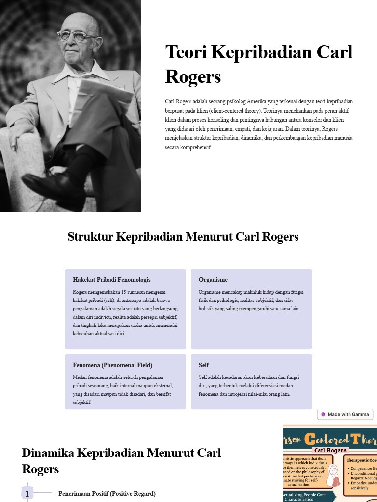 Teori Kepribadian Carl Rogers | PDF