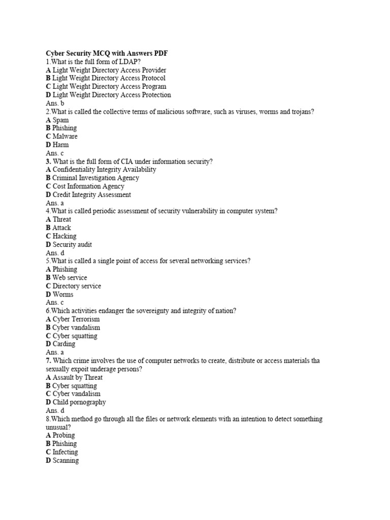 Mcqs 1 | PDF | Computer Virus | Security