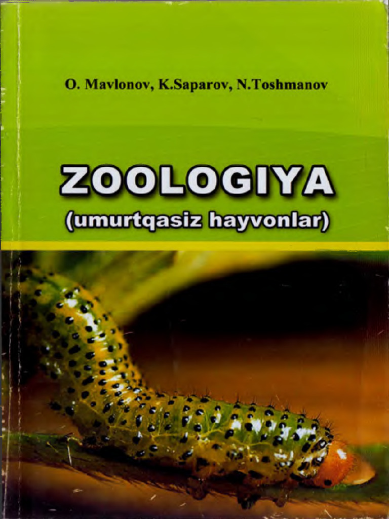 Zoologiya. Umurtqasiz Hayvonkar. Mavlonov O. Saparov K. Toshmatov N | PDF