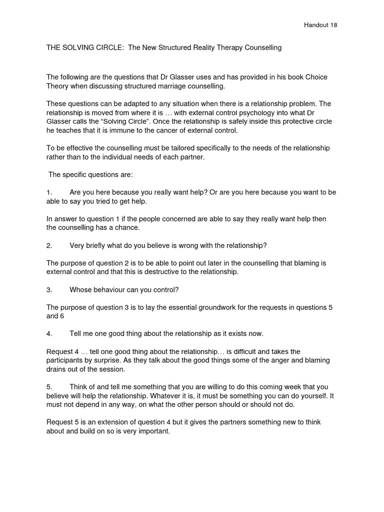 The Solving Circle | PDF | Psychology | Behavioural Sciences