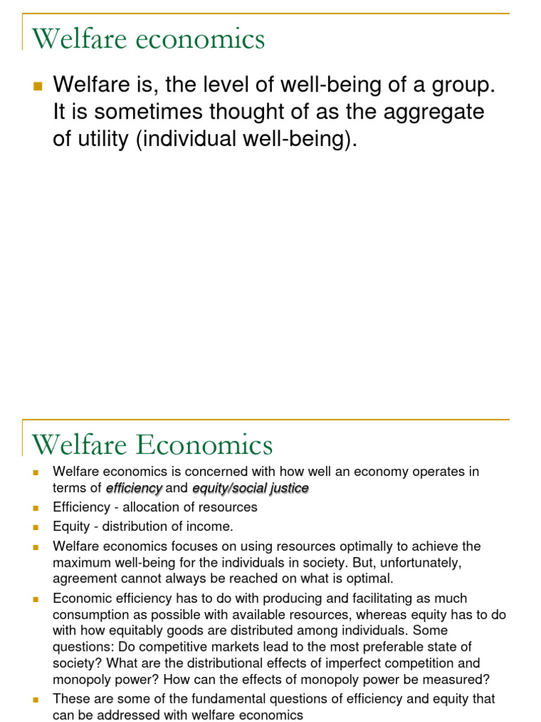 Understanding Welfare Economics Principles | PDF | Welfare Economics ...